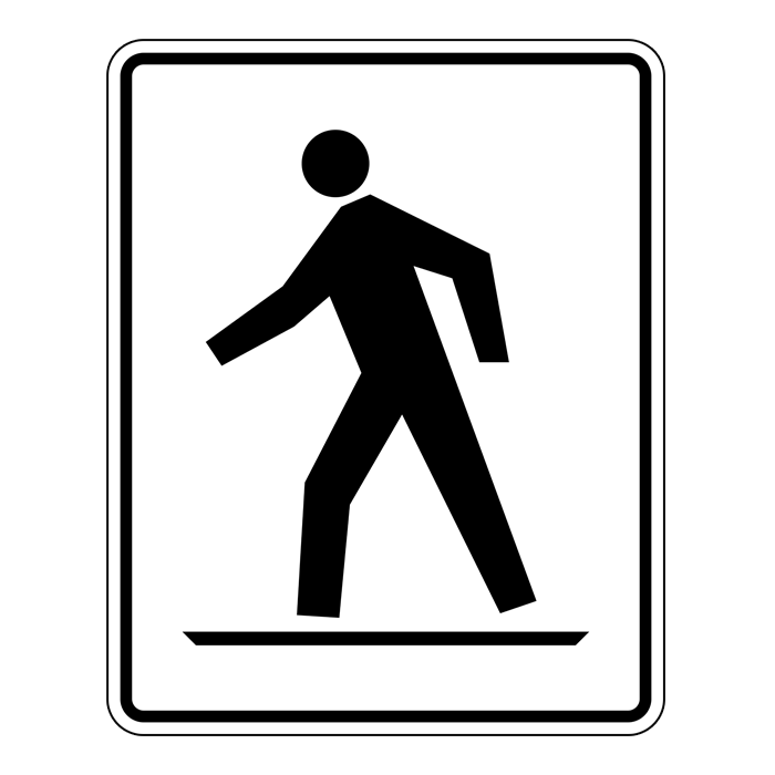 RA5R, Pedestrian Crossing, 60x75cm | Cedar Signs Inc.