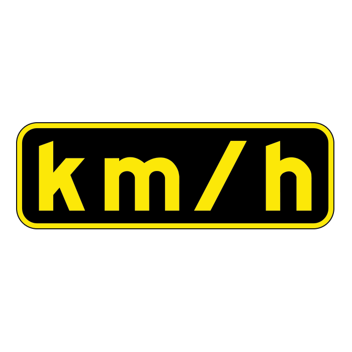 WA32AT, km/h Tab, 60x20cm | Cedar Signs Inc.