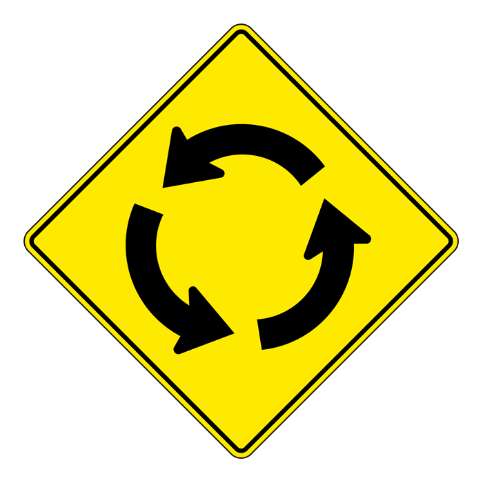 WA39, Roundabout, 90x90cm | Cedar Signs Inc.