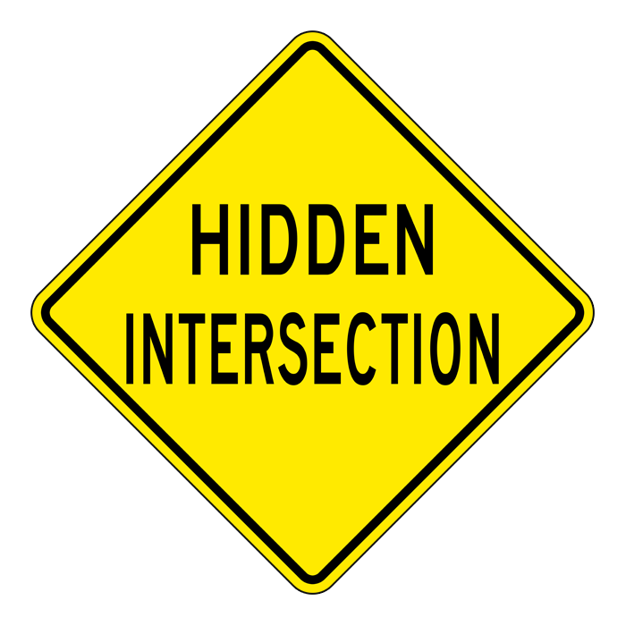 CW1, Hidden Intersection, 60x60cm | Cedar Signs Inc.