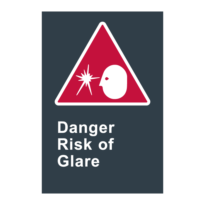 D27 CSA Danger Risk of Glare | Cedar Signs Inc.