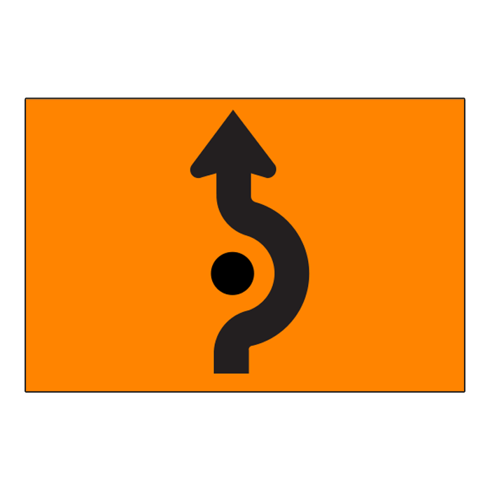 TC10CrT, Detour Ahead Roundabout, 45x30cm | Cedar Signs Inc.