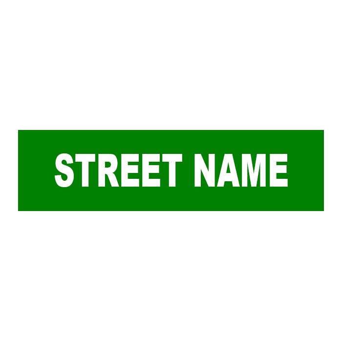 Street Name Sign Double Sided 6" | Cedar Signs Inc.